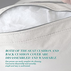 RUIFUDA 3 Seater Couch Sofa, Modern Sofa with Classic Nails & Seat Cushion Backrest Removable for Living Room, Bedroom, Apartment, Beige-3 Seater