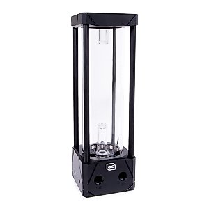 Alphacool Eisbecher Aurora 250mm Glass Reservoir with D5 Body (Pump Not Included), Black/Acetal