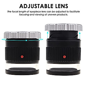 10x Loupe Magnifier, Adjustable Focal Length Magnifier with 30mm Lens, LED and UV Light, Foldable Jewelers Loupe Magnifier Glass for Jewelry,Textile,Coins,Optical,Embroidery,Circuit Board,etc.