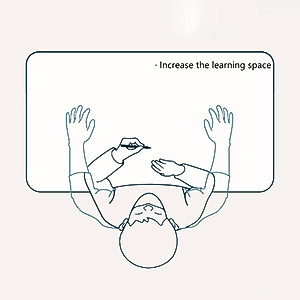 Washranp Kids Functional Desk and Chair Set,Children Learning Desk,Cartoon Pattern,Height Adjustable Height Study Table with Drawer,Desk for Kids with Tiltable Desktop,Storage Drawer for Boys Girls