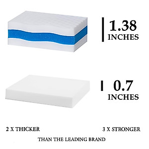 (25 Pack) Extra Durable Eraser Sponge by SCRUBIT - Kitchen, Bathroom, Floor & Wall Cleaner -Melamine Magic Cleaning Sponges - Extra Thick Erasers, Best Cleaning Supplies for The Toughest Stains & Dirt