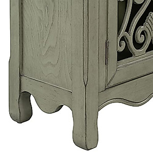 Retro Style Sideboard Console Table, Free Standing Kitchen Storage Sideboard Dining Buffet Server Cabinet, 59.8'' Console Table Sofa Table 3 Drawers, 3 Cabinets and Adjustable Shelves (Green + MDF)