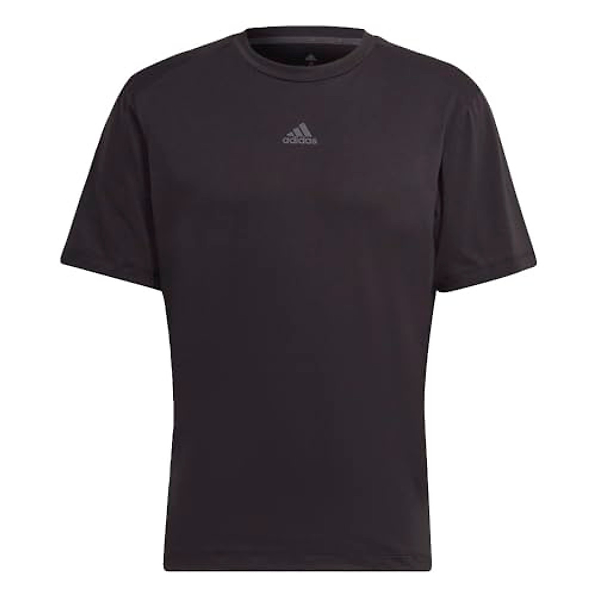 adidas Men's AEROREADY Yoga Tee, Black/Grey, Medium