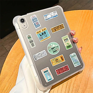 Kechup Vintage Boarding Pass Stickers - 40PCS Waterproof Retro Luggage & Laptop Stickers for Adults & Kids