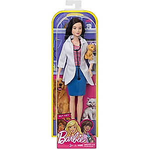 Barbie Pet Vet Doll with Puppy Patient, Brunette