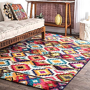 nuLOOM Ritzy Contemporary Retro Area Rug, 3' x 5', Multi