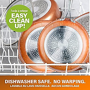 Gotham Steel 10-inch Nonstick Fry Pan Skillet with Ultra Durable Mineral and Diamond Triple Coated 100% PFOA Free, Skillet with Stay Cool Stainless-Steel Handle, Oven & Dishwasher Safe, As Seen on TV