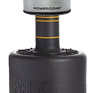 Everlast Powercore Free Standing Indoor Rounded Heavy Duty Fitness Training Punching Bag for Home Gym Strength Boxing Workout Exercise, Silver
