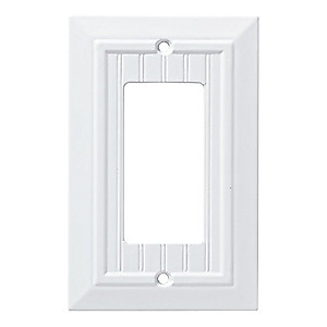 Franklin Brass W35267-PW-C Classic Beadboard Single Decorator Wall Plate, White