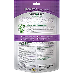 (3 Pack) Vet's Best Probiotic Soft Chews Dog Supplements, Each a 30 Day Supply3