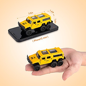 KIDAMI Diecast Toy Trucks 4 Pack Pull Back Toy Cars Openable Doors Off-Road Car Toys Birthday Gift for Boys and Toddlers (Original)