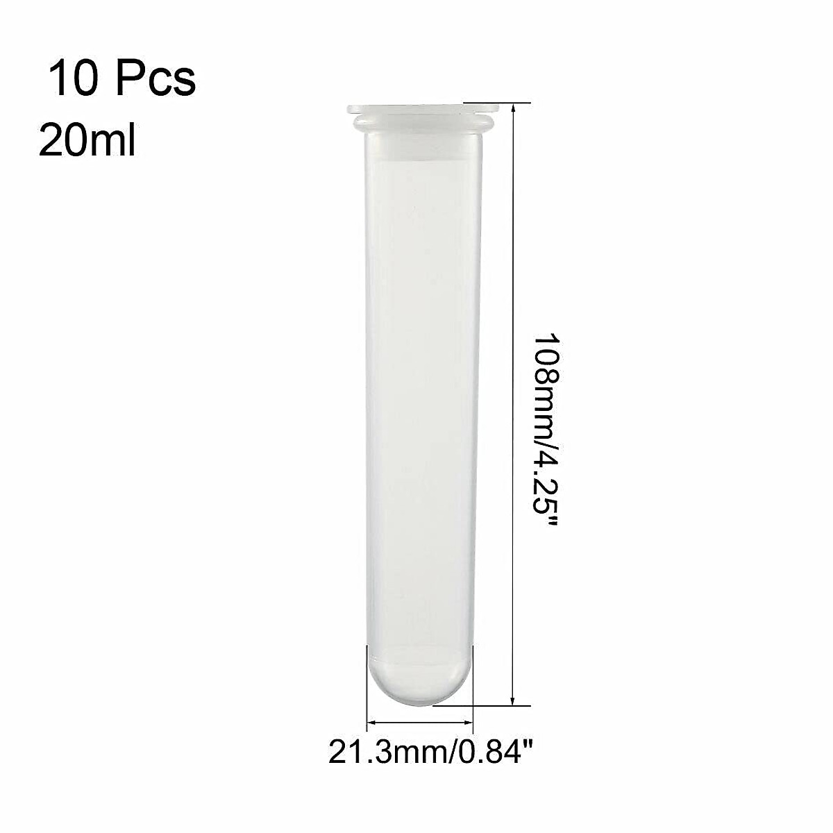 FveBzem 10 PCS 20ml Conical Centrifuge Tube Microcentrifuge Tube Sterile Plastic Test Tubes with Leak-Proof Screw Caps Lab Container with Graduated and Write-on Spot, Non-Pyrogenic, DN/RNase Free