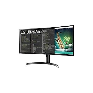 LG 35” 35BN75CN-B VA HDR QHD UltraWide™ Curved Monitor (3440x1440) with 100Hz Refresh Rate, 5ms(GTG), USB Type-C™, AMD FreeSync™, Dynamic Action Sync, Black Stabilizer, MaxxAudio® & Ergonomic Design