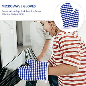 Oven Mitts Kitchen Gloves: Straw Holder 2Pcs Microwave Gloves Kitchen Mitts for Cooking Baking Grils Play Cooking Pot Kitchen Oven Mitts and Pot Holders Sets