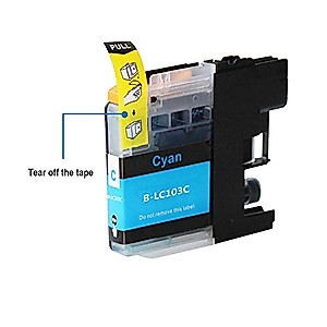 HGZ 4 Pack LC103XL Compatible Ink Cartridge Replacement for Brother LC103 MFC-J285DW MFC-J475DW MFC-J650DW MFC-J870DW MFC-J875DW MFC-J4310DW MFC-J4410DW MFC-J4510DW MFC-J4610DW MFC-J470DW MFC-J4710DW