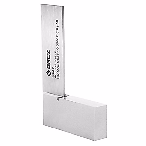 Groz 01000 2" Precision Steel Square, 16 Microns Squareness