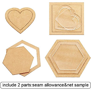 54 Pcs/Set Quilting Templates Stencils,Handmade Mixed Sewing Patterns Set Quilter Styling Tool Cloth for Clear Acrylic Stencil DIY Tool for Patchwork Leather Craft Quilting Sewing Tool