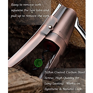 Forge Premium Quality Lever Corkscrew Wine Opener with Foil Cutter