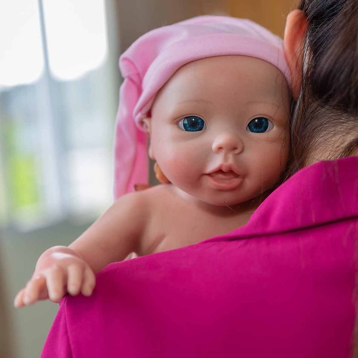 OCSDOLL 20inch Platinum Liquid Full Silicone Reborn Baby Dolls - 6.9Lbs, Lifelike Soft Silicone Newborn Baby Doll Girl，Not Vinyl Dolls,Weighted Realistic Newborn Silicone Full Body Dolls