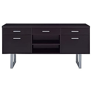 Coaster Home Furnishings Lawtey 5-Drawer Credenza with Adjustable Shelf Cappuccino