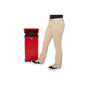Rubbermaid Commercial ST7ERDPL Defenders Biohazard Step Can, Square, Steel, 7gal, Red