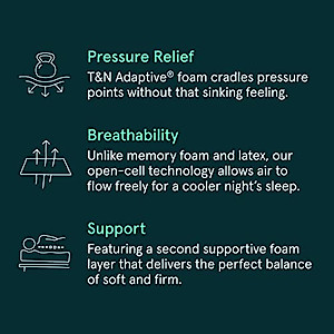 Tuft & Needle - Legacy Original Full Mattress, Medium-Firm Feel, Cooling, Pressure Relief, CertiPUR-US, 100-Night Trial