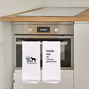 NEGIGA Great Dane Kitchen Towels 16x24 Set of 4, Great Dane Gifts for Women, Great Dane Mom Gifts, Great Dane Dish Towel Hand Towels, Great Dane Bathroom Kitchen Decor