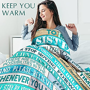 Fecvdlis Sisters Gifts from Sisters,Sister Birthday Gifts from Sister Throw Blanket Sister Gifts to My Bestie Valentines Gifts Warm Cozy Flannel Blanket for Bedding Sofa (60"X50", Sister Gifts)