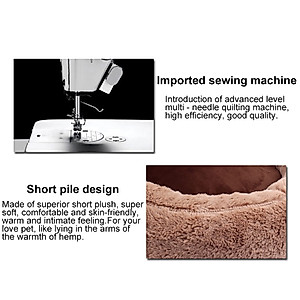 Durable Comfortable Natural Cat Dog Beds for Small Pet,Lovely Bear Paw Shape Dog Cats Pet Cushion Bed Warm Plush Soft Nests Kennel - White