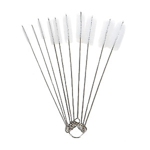 Dahszhi 20Pcs 10 Sizes Humidifier Brush Cleaner Bottle Brush Small Diameter Drinking Straw Cleaning Brush,Black and White