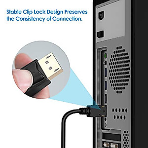 Rankie DisplayPort (DP) to HDMI Cable, 4K Resolution Ready, 6 Feet