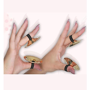 Belly Dancing Finger Zills Finger Cymbals 2 Pairs / 4 Pcs Golden