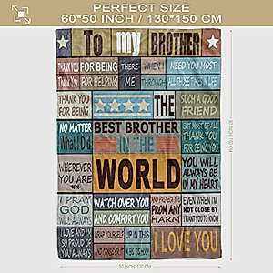 Shanfeirui Brother Gifts, Big Brother Gift, Brother Gifts from Sister, Gifts for Brother, Funny Gifts for Little Brother from Big Sister, Gifts for Brother Adult Birthday Gift Blanket 60" x 50”