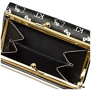 ARDIE(アルディ) Aldi HK71 Women's Tri-Fold Wallet with Gamaguchi Monogram Hello Kitty Black