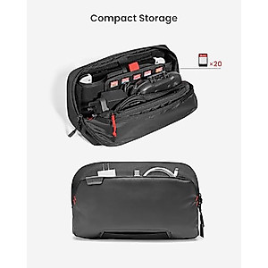 tomtoc Sling Shoulder Bag for Nintendo Switch/Switch OLED/Odin2, Removable EVA W-shaped Structure, Protective Carrying Pouch with 20 Game Cartridges Fit Pro Controller, Charger and Accessories