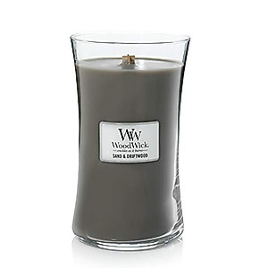 WoodWick Large Hourglass Scented Candle, Sand & Driftwood