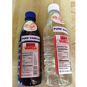 New 1Dark and 1White 12 oz. PURE VANILLA EXTRACT Danncy Brand