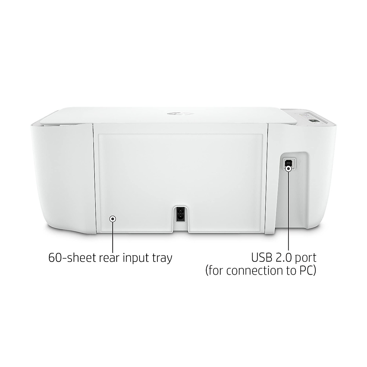 HP DeskJet 27 52e Series Wireless Inkjet Color All-in-One Printer - Print Copy Scan - Mobile Printing - WiFi USB Connectivity - Up to 7.5 ISO PPM - Up to 4800 x 1200 DPI - White + HDMI Cable (Renewed)
