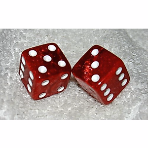 Red Granite Style Dice Pair