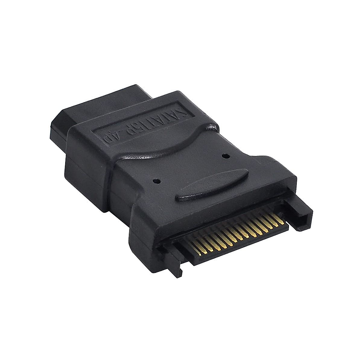 cablecc 15Pin SATA Male Power Cable to Molex 4-pin IDE Hard Disk Drive Power Adapter