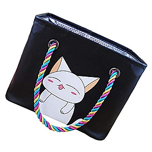 Cabilock Shower Caddy Bag Portable Bath Tote Toiletries Holder for Bathroom College Dorm Camp Gym Camping Black