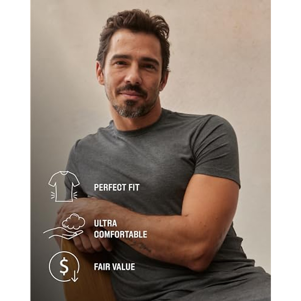 True Classic Tees | Premium Fitted Men's T-Shirts | Crew Neck | Multicolor 4-Pack | 3X-Large