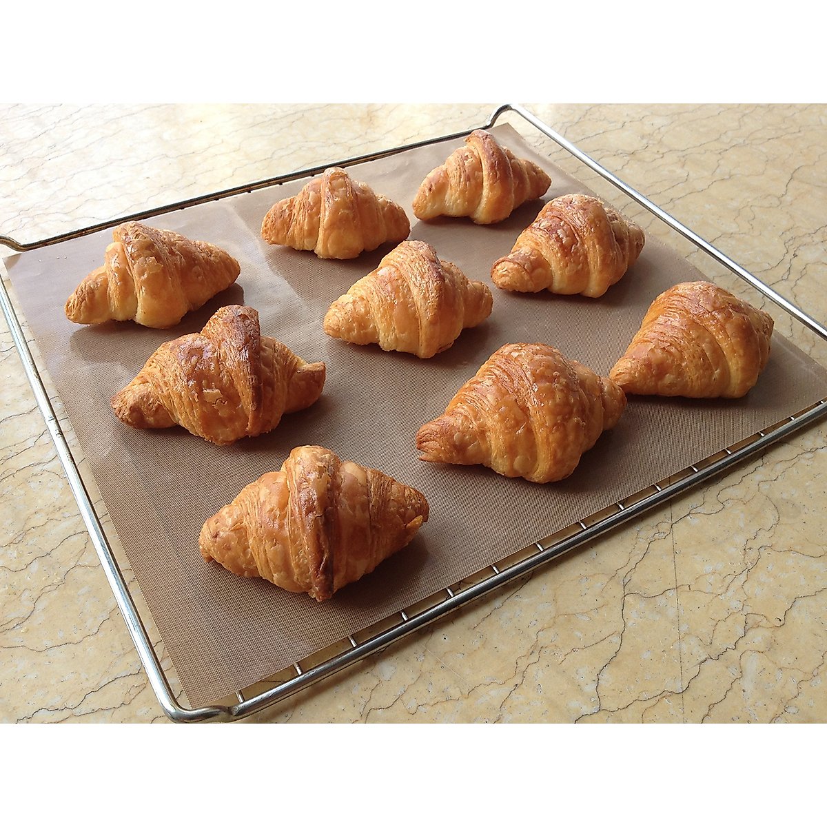 Bluedrop Baking Sheets Oven Liners Crisper Toaster Mesh Crispy Sheets Perforated PTFE Baking Liners For Pizza Non Stick Pads