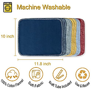 NGORAY Reusable Paper Towels Swedish Dish Washable - 25 Pack Cotton Pulp Reusable Napkins Alternative Eco Friendly Thick and Strong Cloth Paper Towels Roll for Kitchen Paperless Dishcloths Replacement