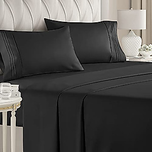 Twin XL Sheet Set - 4 Piece Sheets - Dorm Room Bed Sheets - Hotel Luxury Bed Sheets - Extra Soft - Deep Bed Sheets Pockets - Easy Fit - Breathable & Cooling Touch - Twin XL Sheets for Twin XL Mattress