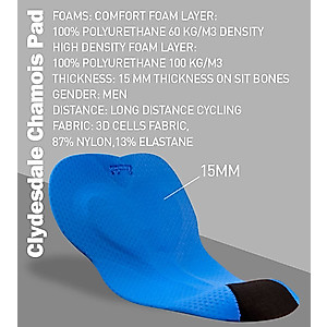 AERO|TECH|DESIGNS | Big Men's Clydesdale Padded Bike Shorts | 1X-Large | Charcoal