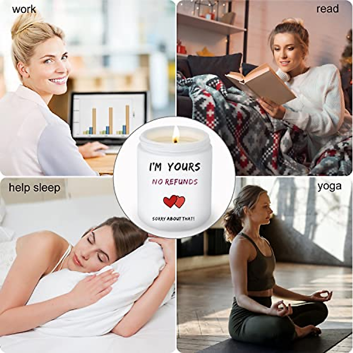 Lavender Candle- Funny Gifts for Women Her, Romantic Birthday Gifts for Women Best Friends,Anniversary Birthday Mother's Day Christmas Gifts for Her,Him,Mom,BFF,Best Friends,Girlfriend,Couple, Sister