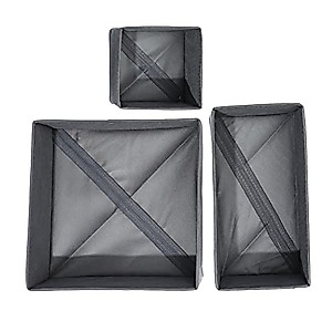 Bructhun Sock Drawer Organizer Set of 9 Storage Boxes, Bra Underwear Organizer Dividers, Dresser Drawer Dividers for Clothes, Closet Cabinet Organizer for Ties Leggings