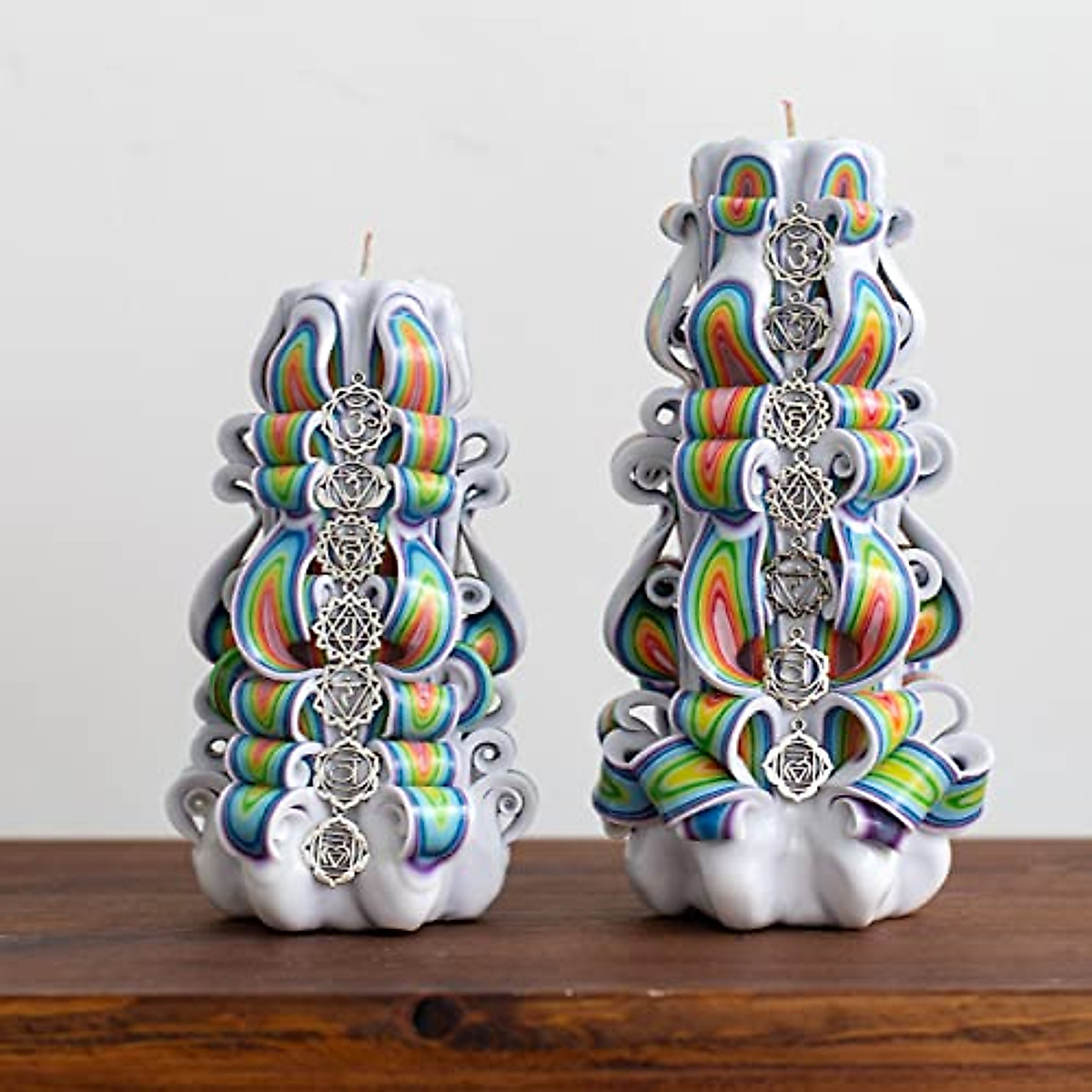 7 Chakra Candle Decor - Meditation Gifts for Women - Gift for Lover Yoga - Unique Candle Meditation Accessories (6.3 inches (16 cm))