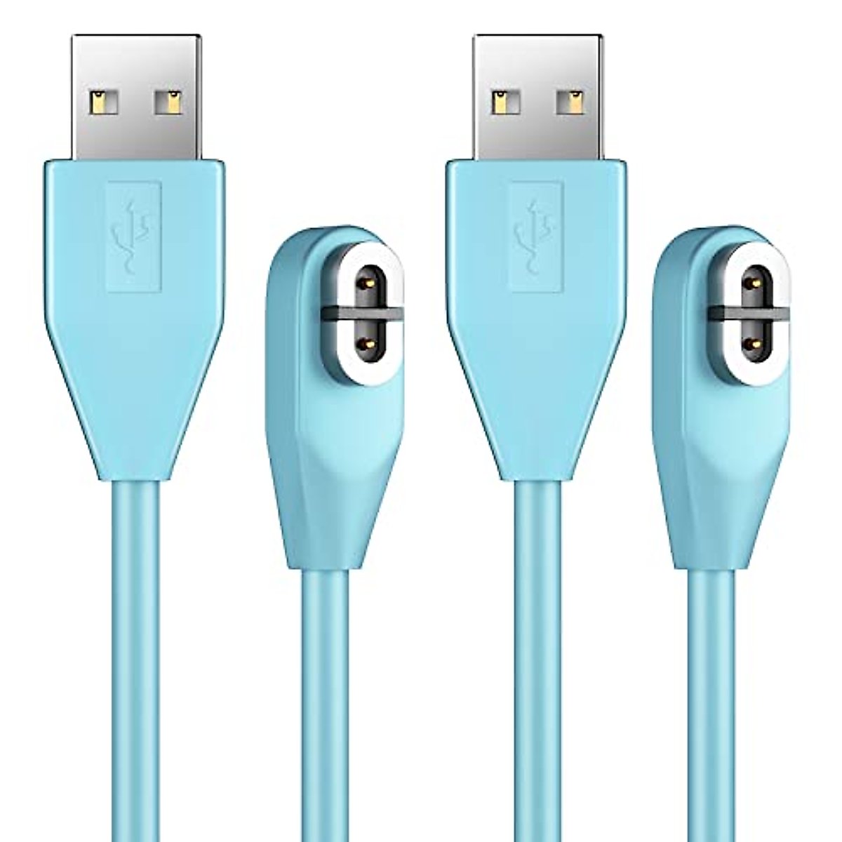 2Pack Replacement Charging Cable for AfterShokz Aeropex AS800 & Shokz OpenRun Pro & OpenRun & OpenRun Mini & OpenComm, Magnetic USB Charger Cord for AfterShokz Aeropex Bone Conduction Headphones, Blue